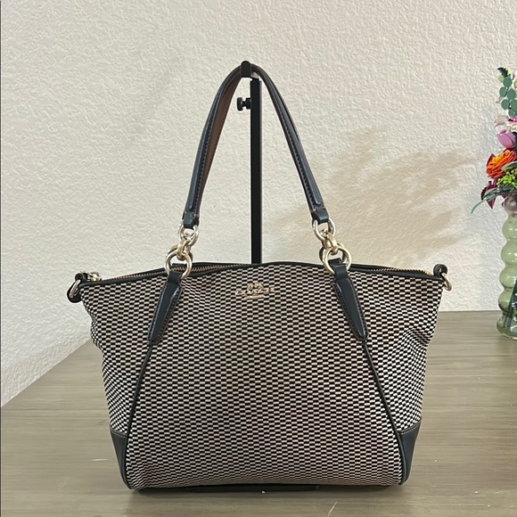 Coach | Bags | Coach F57244 Crossbody Checkered Kelsey Satchel Purse ...